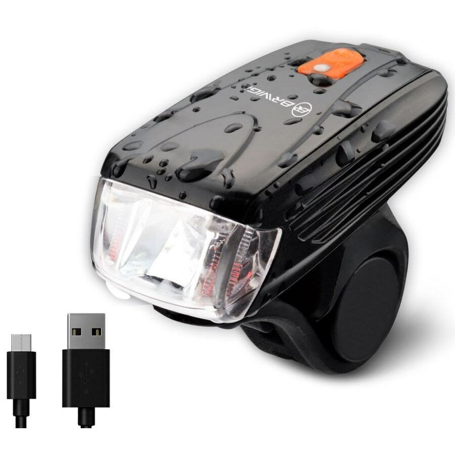 Велосипедный фонарь передний на руль Briviga EBL-051 400 лм USB зарядка