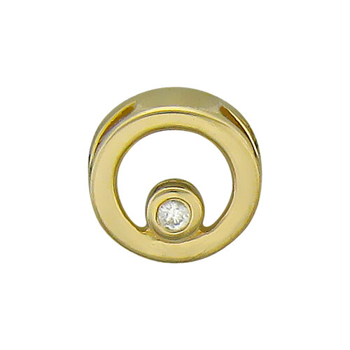 Подвеска, желтое золото, 585 проба, бриллиант