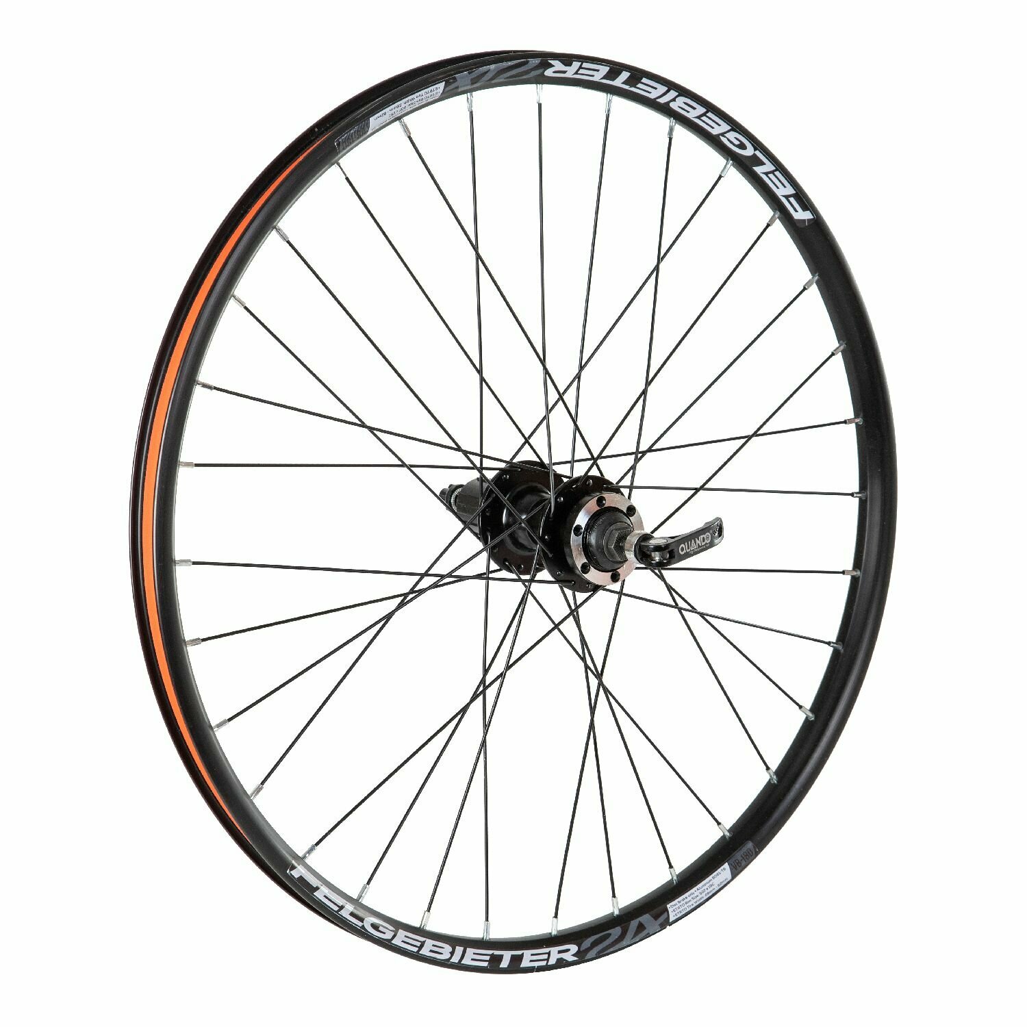 Колесо в сборе 24" заднее, касс, двуст. алюм. обод 32H, вт. KT-MD4R алюм. под диск. IS6