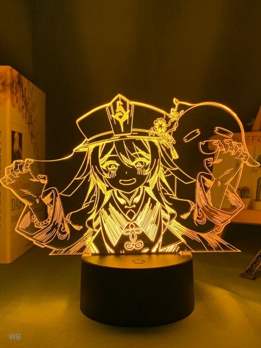 Ночник Аниме-Игра Геншин Импакт - Genshin Impact. Подарок фанату аниме и манги — декор в комнату с любимыми персонажами, в стиле отаку и японской анимации.