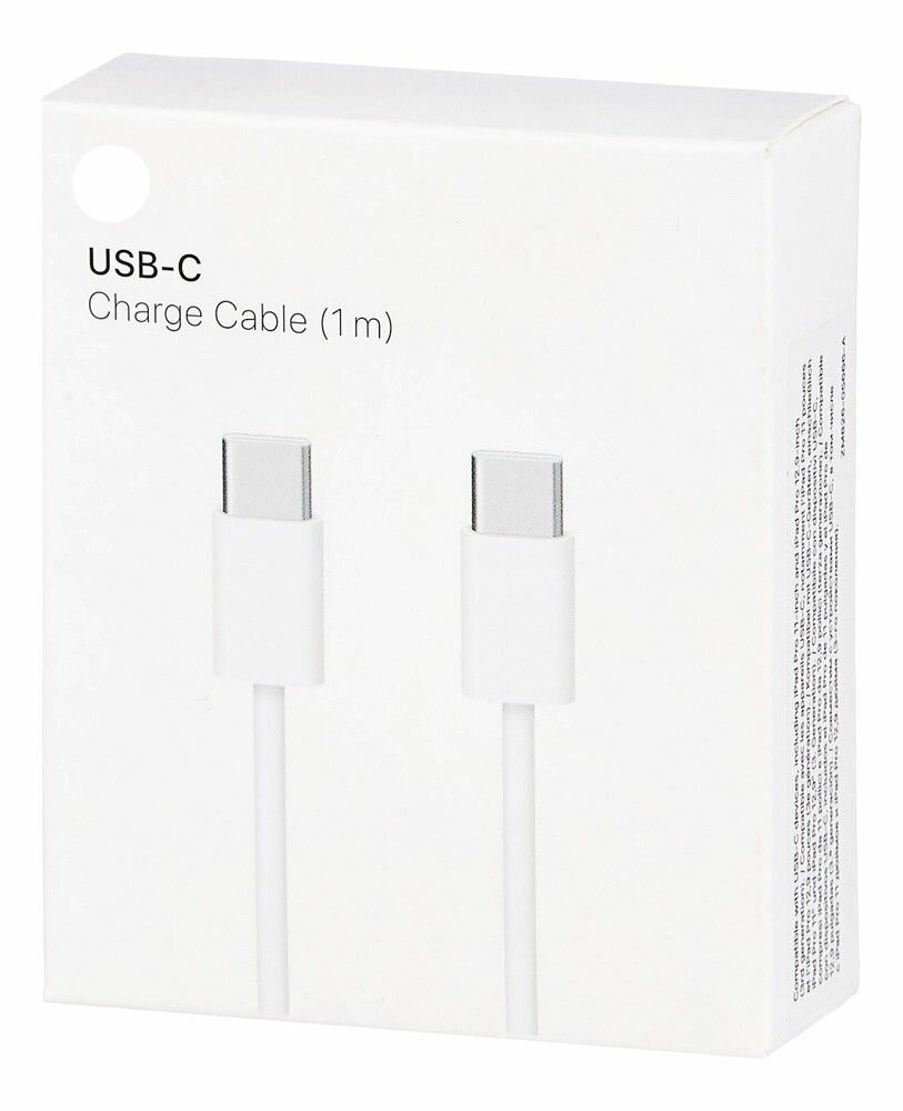 Кабель USB-C Charge Cable (1m) to Type-C для Apple iPad / MacBook / Samsung / Sony / Xiaomi Honor Huawei Lenovo Poco Oppo Realme Tecno LeEco Techno BQ MQGJ2ZM/A Model A1703