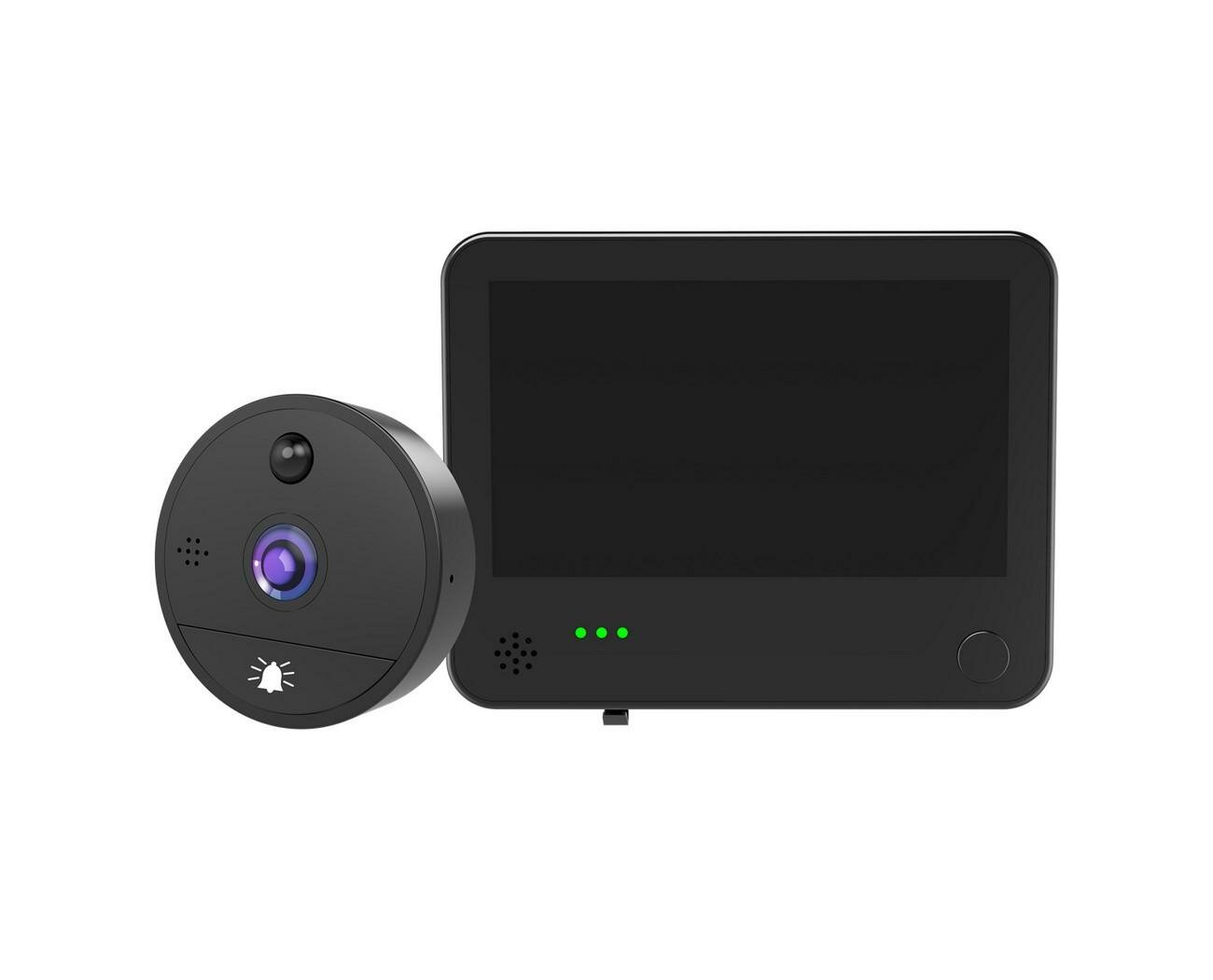 HD видеоглазок для входной двери Tuya Wi-Fi HDком ДW8-Туйя (2mp-HD) (Q21877JDS) с записью на SD карту и датчиком движения. Дверной глазок - экран 4,