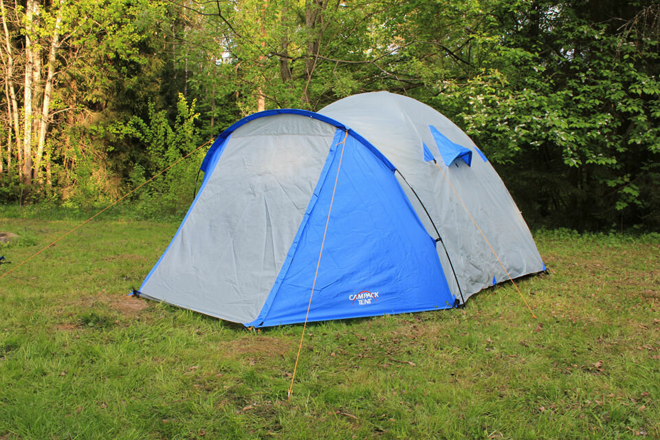 Палатка туристическая "Storm Exploer" CAMPACK TENT, 3-местная, двухслойная, синяя.