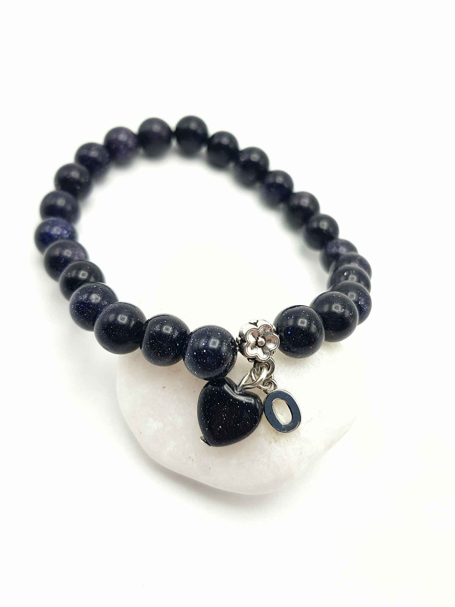 Браслет, авантюрин, искусственный камень