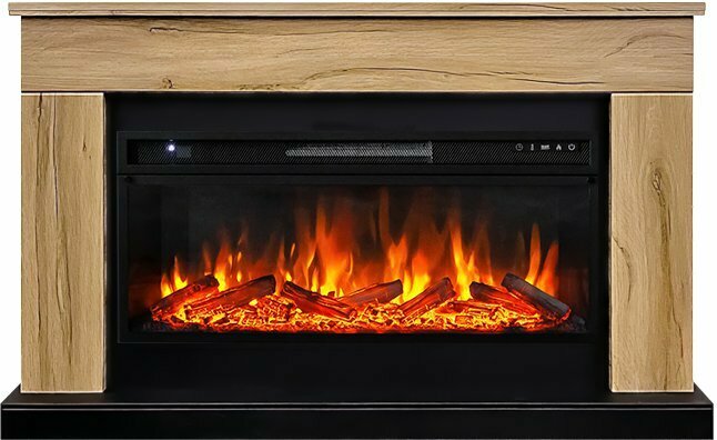 Электрокамин Royal Flame Bergen дуб галифакс с очагом Vision 42 LOG LED