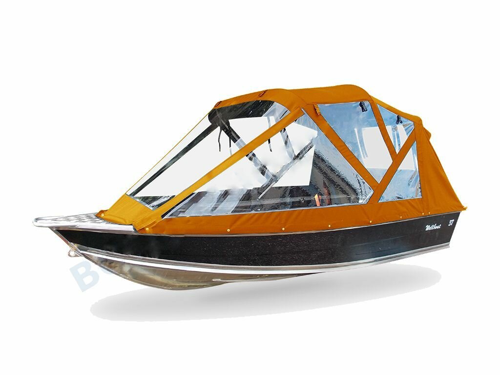 Wellboat-37 Next. Тент ходовой с дугами с креплениями