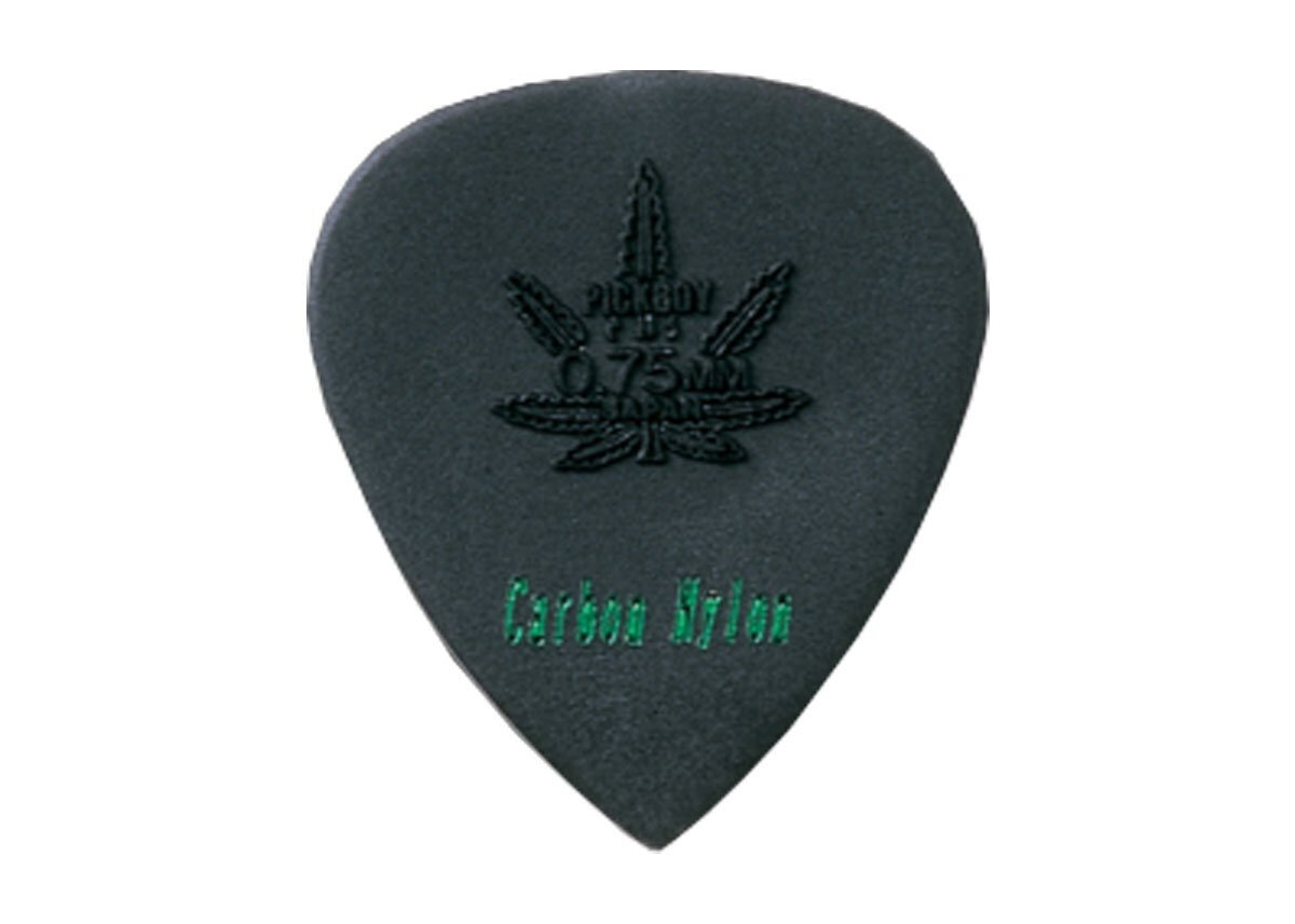 Набор медиаторов Pickboy PB33P075 Hi-Modulous Reefer Pick Carbon/Nylon, черные, 0.75 мм, упаковка 10 шт.