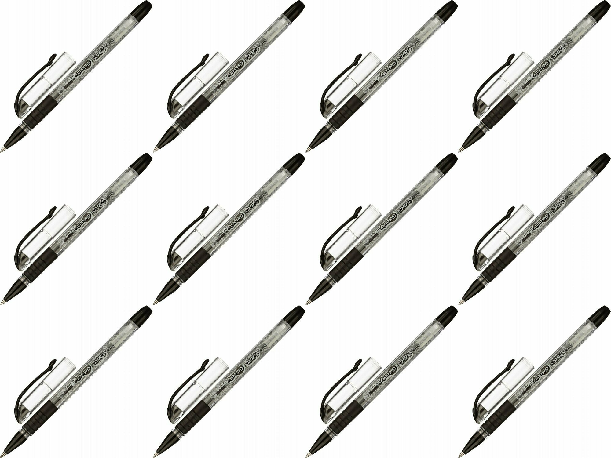 Bic Ручка гелевая неавтоматическая Gelocity Stic черная, 12 шт