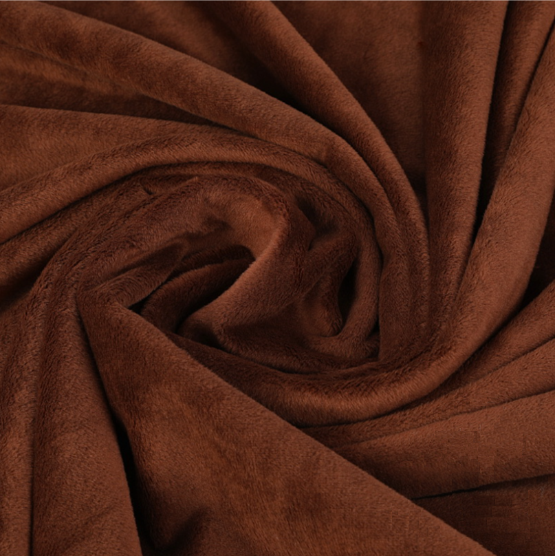 Искусственный мех вельбоа. Цвет темно-коричневый. Готовый отрез 1*1,5 м.