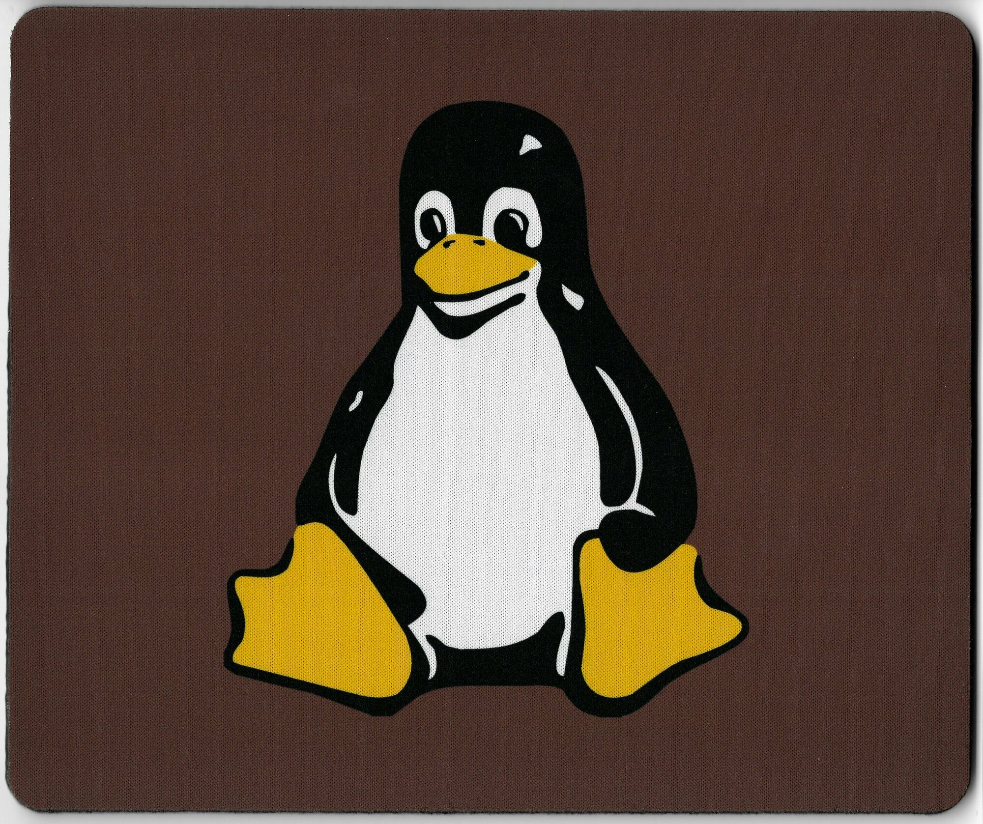 Коврик для мыши LINUX TUX, игровой, вспененный полиуретан, ПВХ (бордовый)
