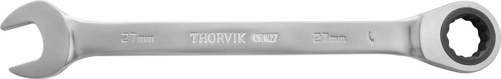 Ключ гаечный комбинированный трещоточный 27 мм Thorvik CRW27, 53808