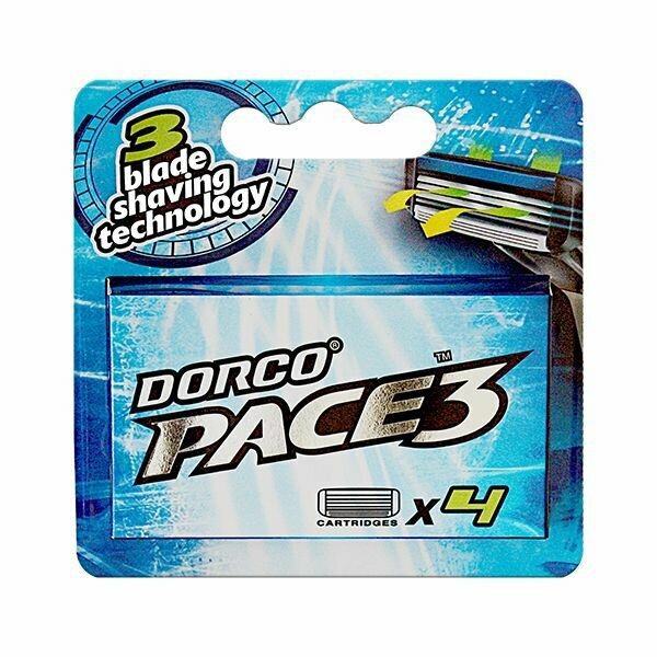 DORCO Кассеты для бритья Pace 3, 3 лезвия, 4 шт