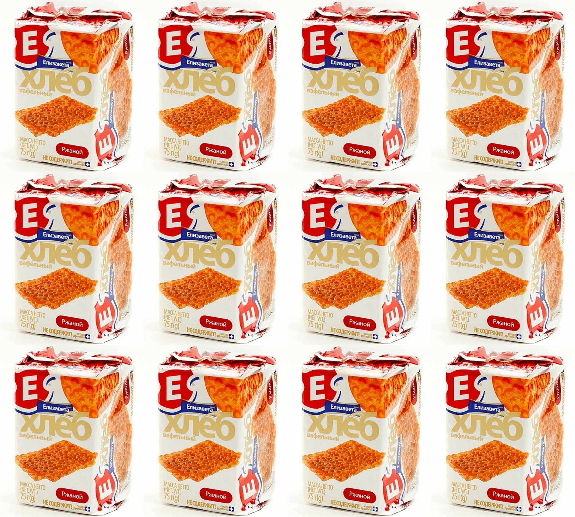 Хлеб Елизавета, вафельный, ржаной, 75 гр, 12 уп