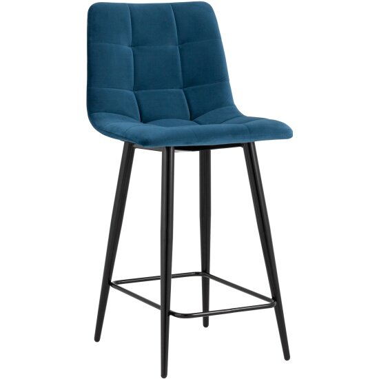 Стул полубарный Stool Group Джанго велюр синий