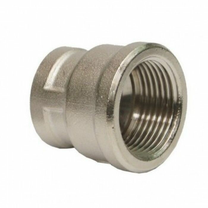 Муфта переходная 3/4"х1/2" вн, никелированная латунь TIM SF032N