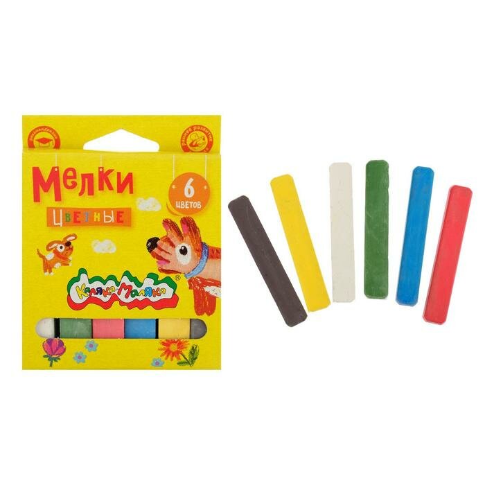 Мелки цветные Каляка-Маляка 6 штук (МЦКМ06)