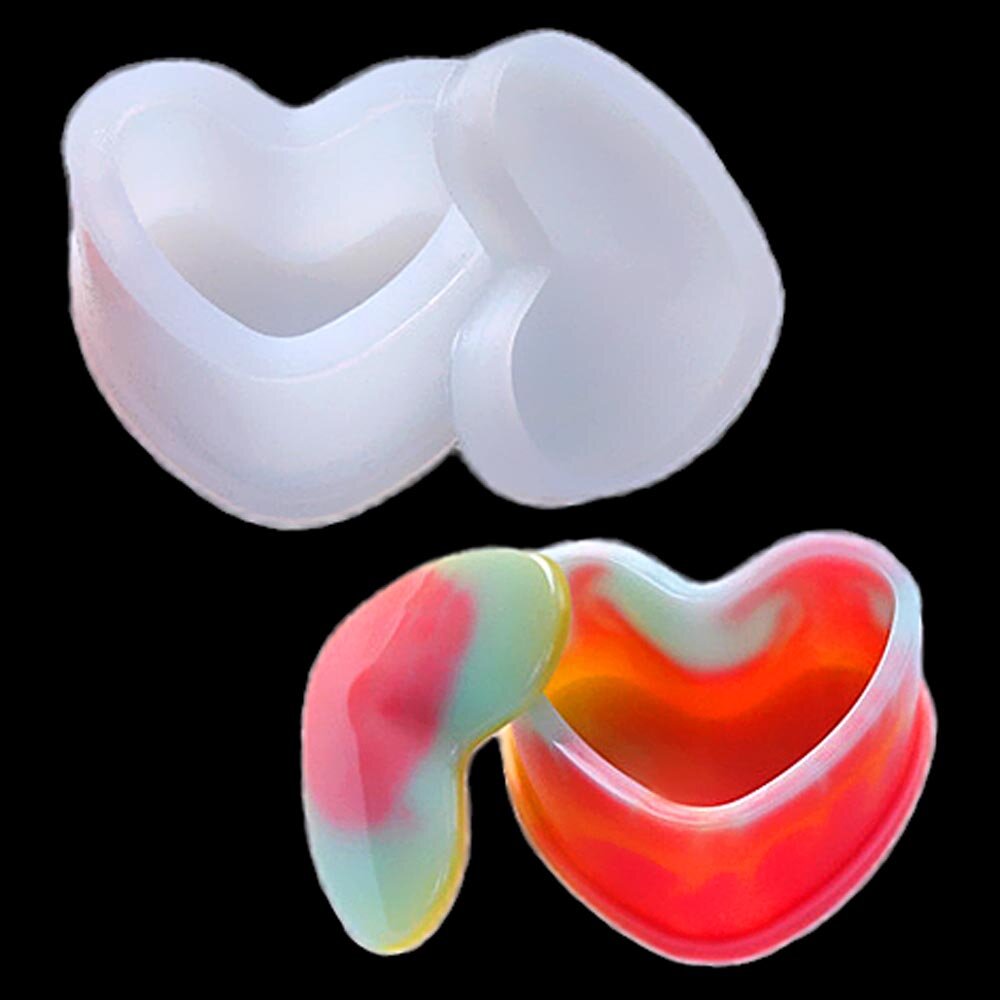 Молд силиконовый 0013061 для эпоксидной смолы Шкатулка Сердце с крышкой 8x7x3.7 см, цена за 1 шт.