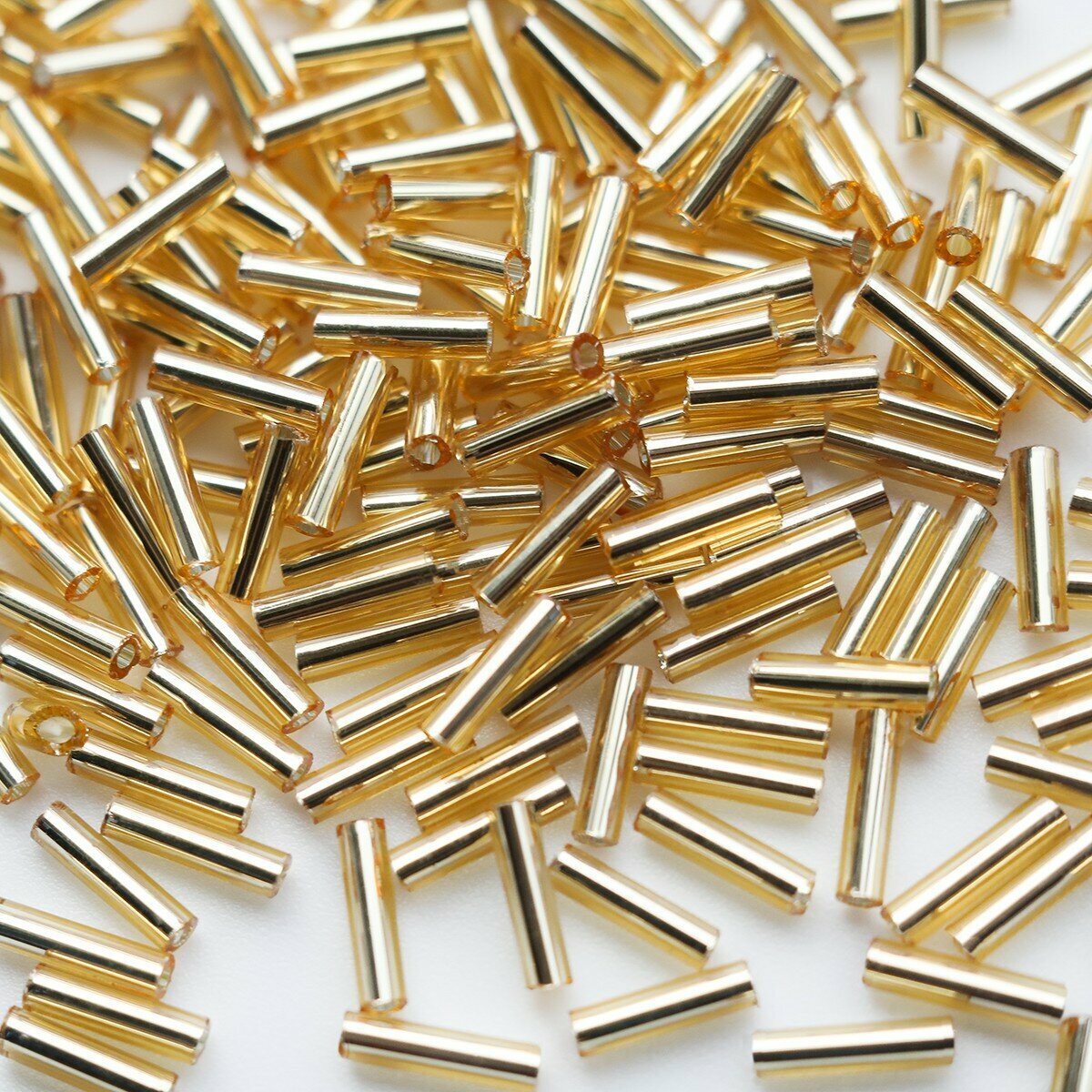 Бисер Радуга 70 гр стеклярус золотой