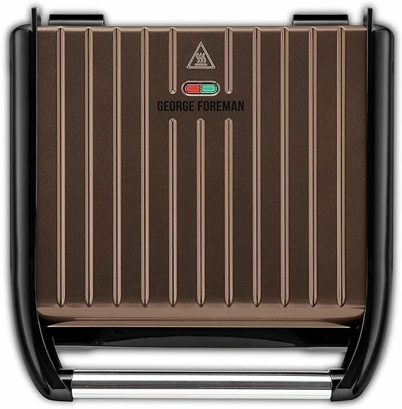 Большой стальной гриль George Foreman 25053, бронзовый