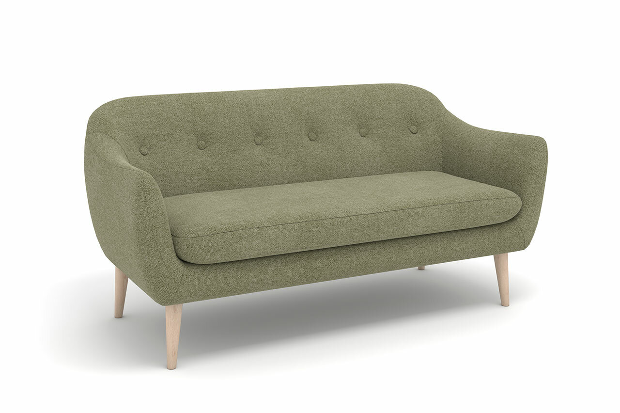 Диван Delicatex Лутон, нераскладной, с подлокотниками, оливковый, 170x84х80 см