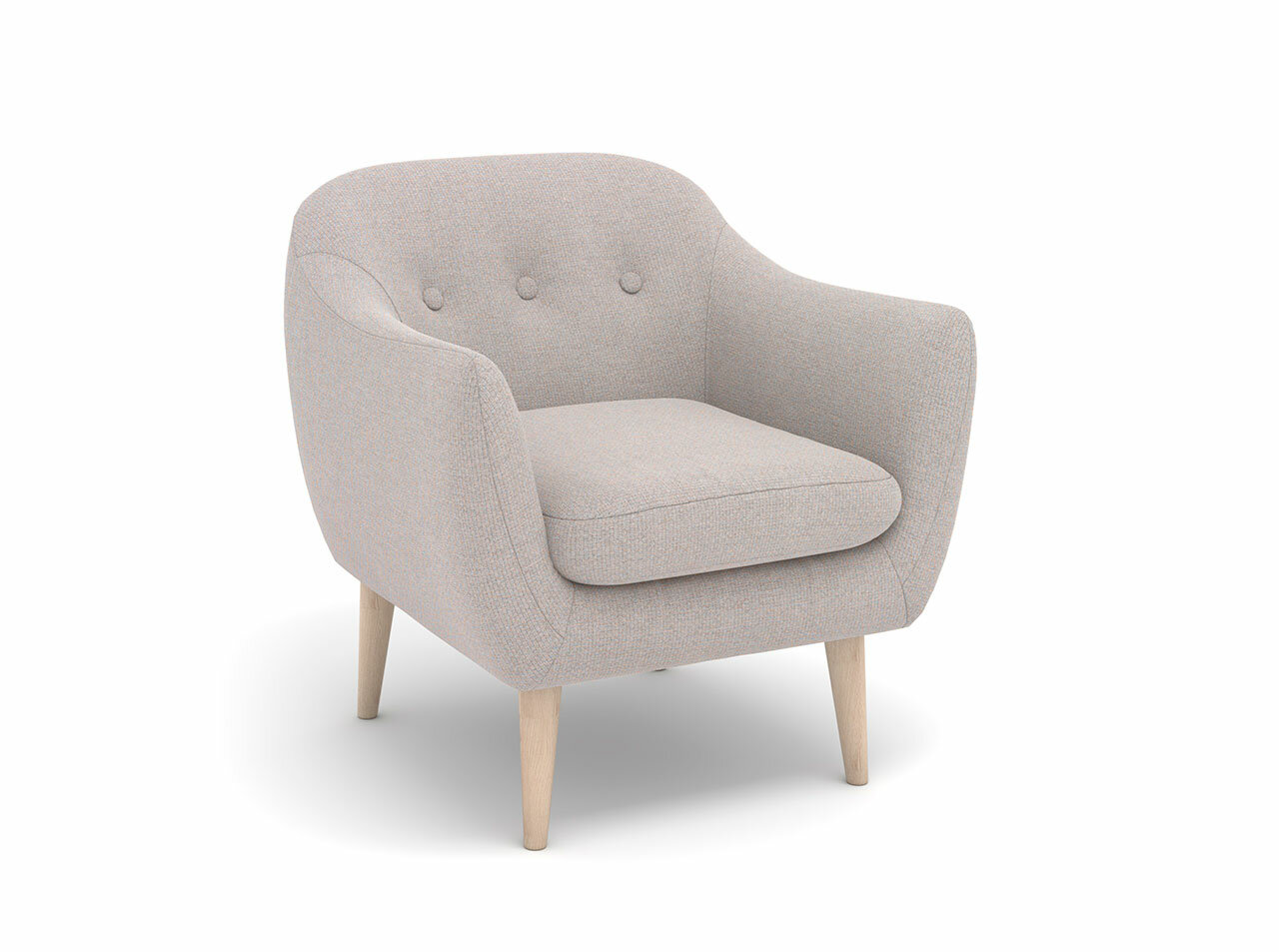 Кресло Delicatex "Лутон", бежевое, текстиль, классическое, на ножках