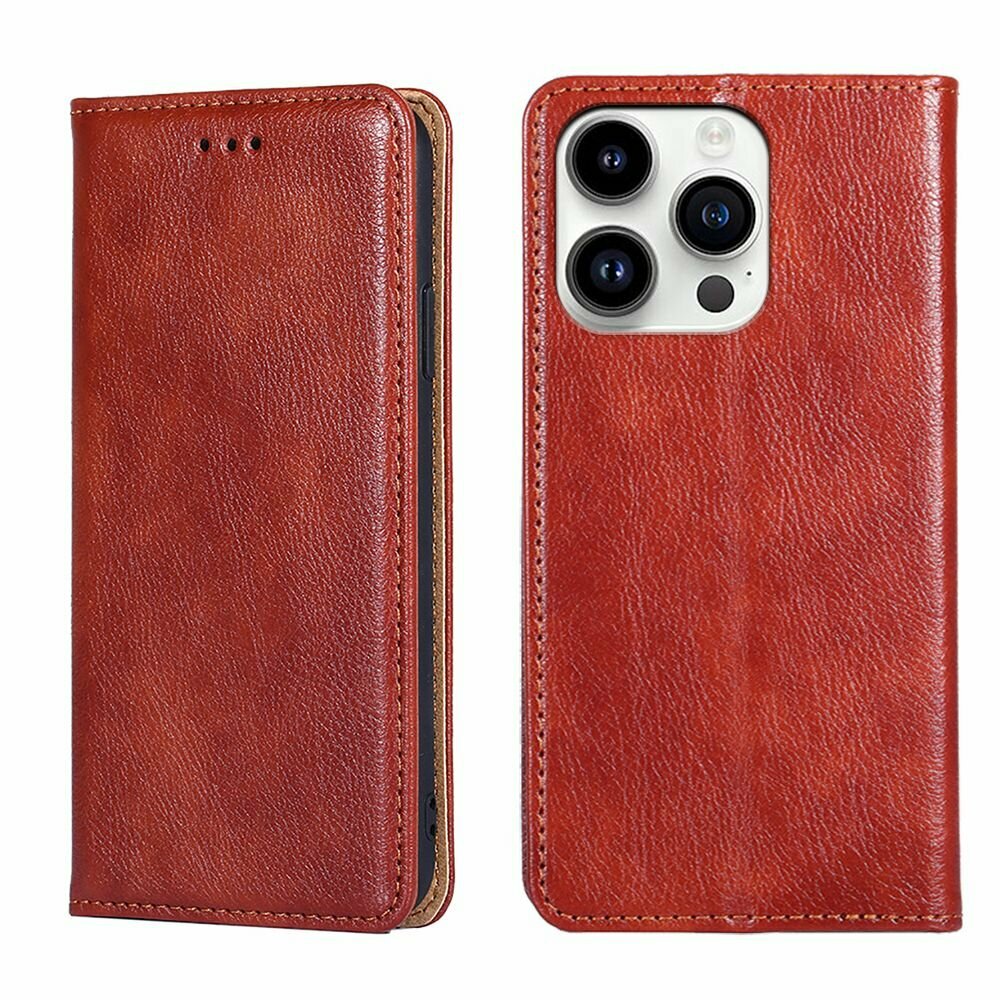 Чехол-книжка MyPads для Apple iPhone 14 Pro Max / Айфон 14 Pro Max,(коричневый)