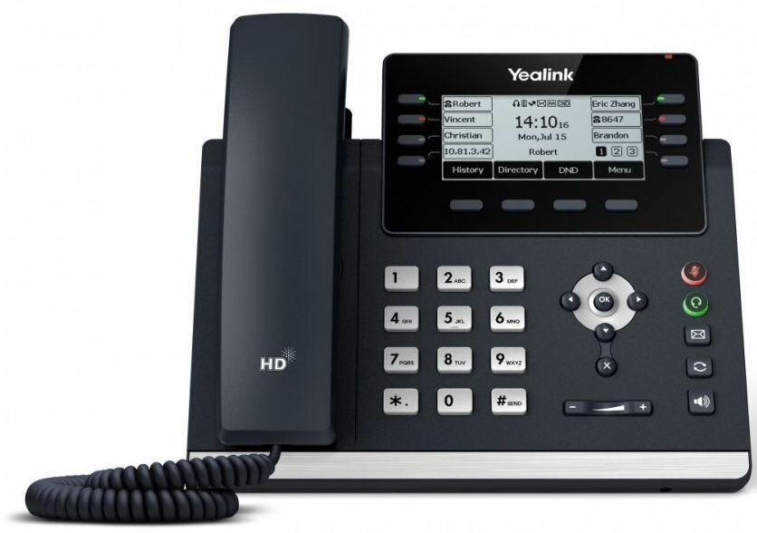 IP телефон YEALINK SIP-T43U, 12 SIP, PoE