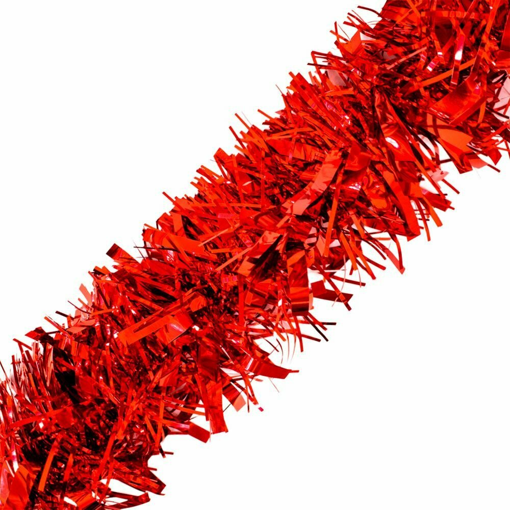 Мишура КНР красная, 11 см, 2 м (141V-14)