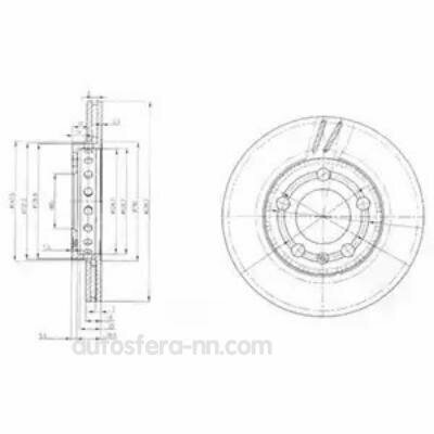 DELPHI BG3695 Диск тормозной (2 шт в уп) цена за 1шт.
