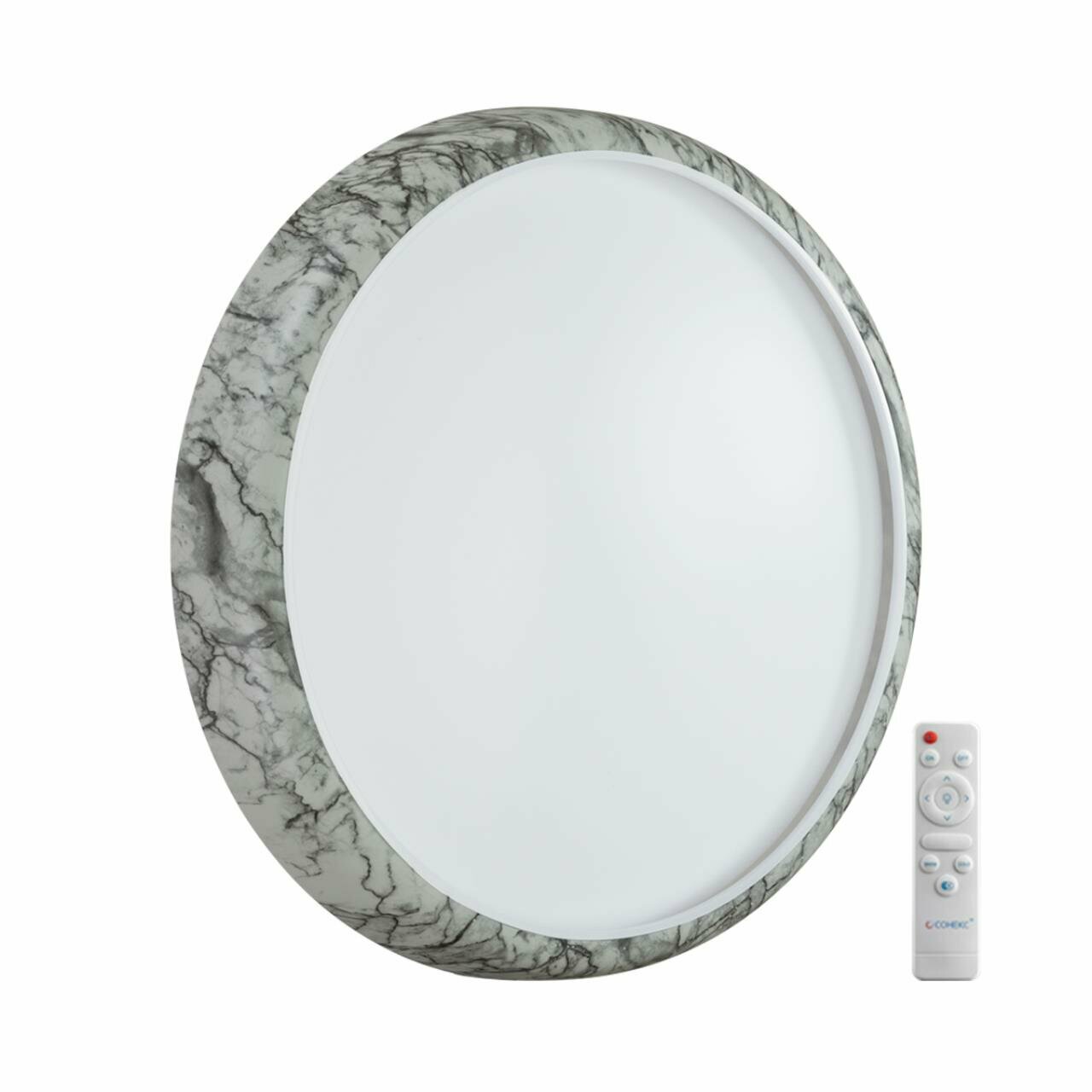 7638/EL COLOR SN 137 Светильник пластик/бел. мрамор LED 70Вт 3000-6000K D510 IP43 пульт ДУ MRAMO WHITE Sonex