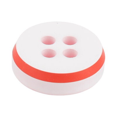 Пуговица "Gamma" CRZ 0005 18 " ( 11 мм) № A001/D053 белый/оранжевый