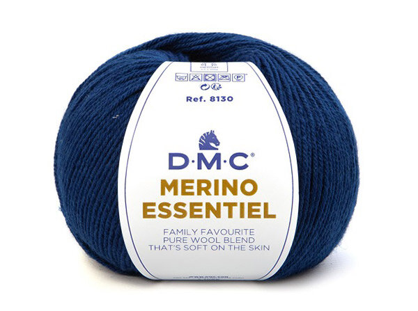 Пряжа "DMC" 8130 Merino Essentiel 50% мериносовая шерсть, 50% акрил 100 г 250 м 865 синий
