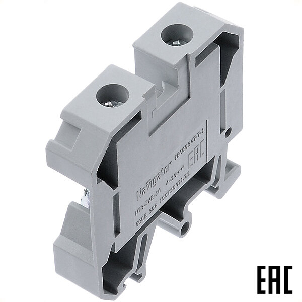 Клемма NTB-JXB-16-90-Gr 61212 винтовая серая 16мм2 90А 690В ширина 12мм Navigator (5 шт. в комплекте)