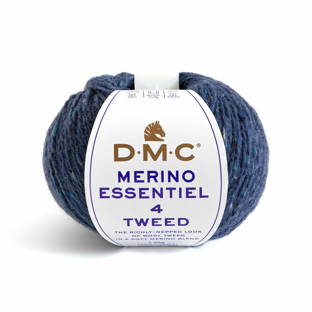 Пряжа "DMC" 8150 Merino Essentiel 4 Tweed 50% шерсть, 50% полиэстер 50 г 165 м 903 синий