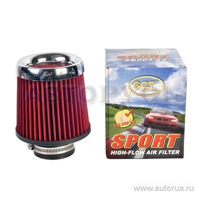 Фильтр воздушный нулевик sb 003/63 p sport, диаметр посадочного места 63 мм sct sb003/63