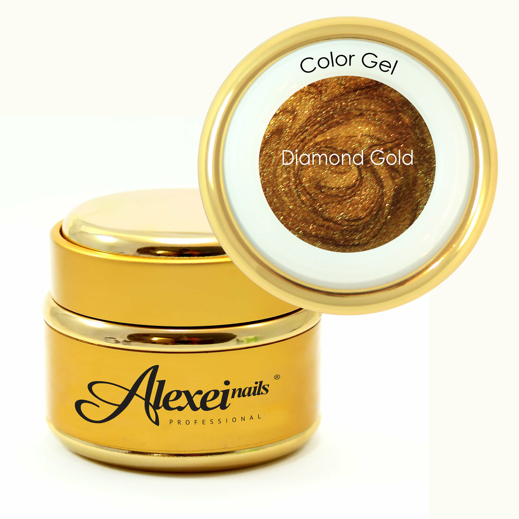 Гель-краска Alexei Nails, золотистый цвет, плотный, для ногтей, 10 мл