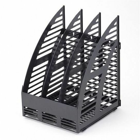 Эсир Лоток вертикальный Черный, 3 отделения, 240 мм, пластик