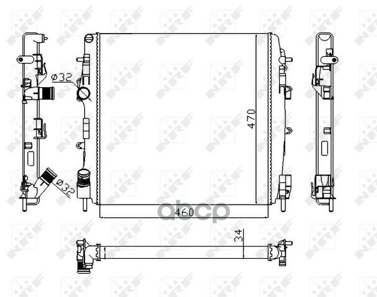 Радиатор системы охлаждения RENAULT Kangoo 1.5D 98- NRF арт. 58317A