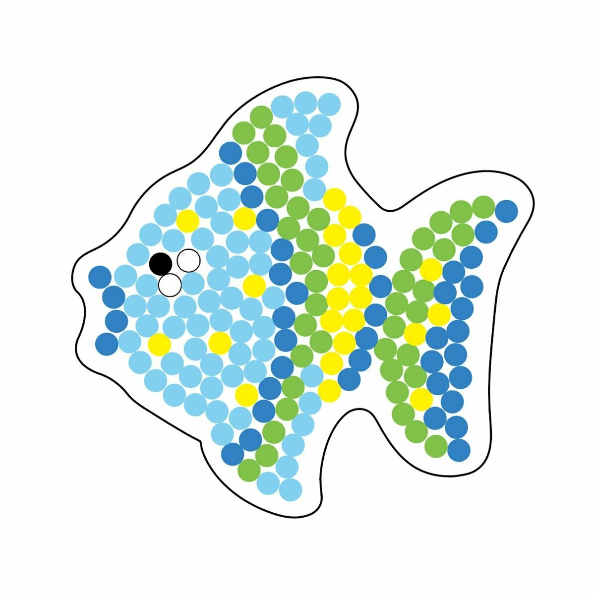Термомозаика для детей, набор "Hobbius" TLS-01 №07 Рыбка
