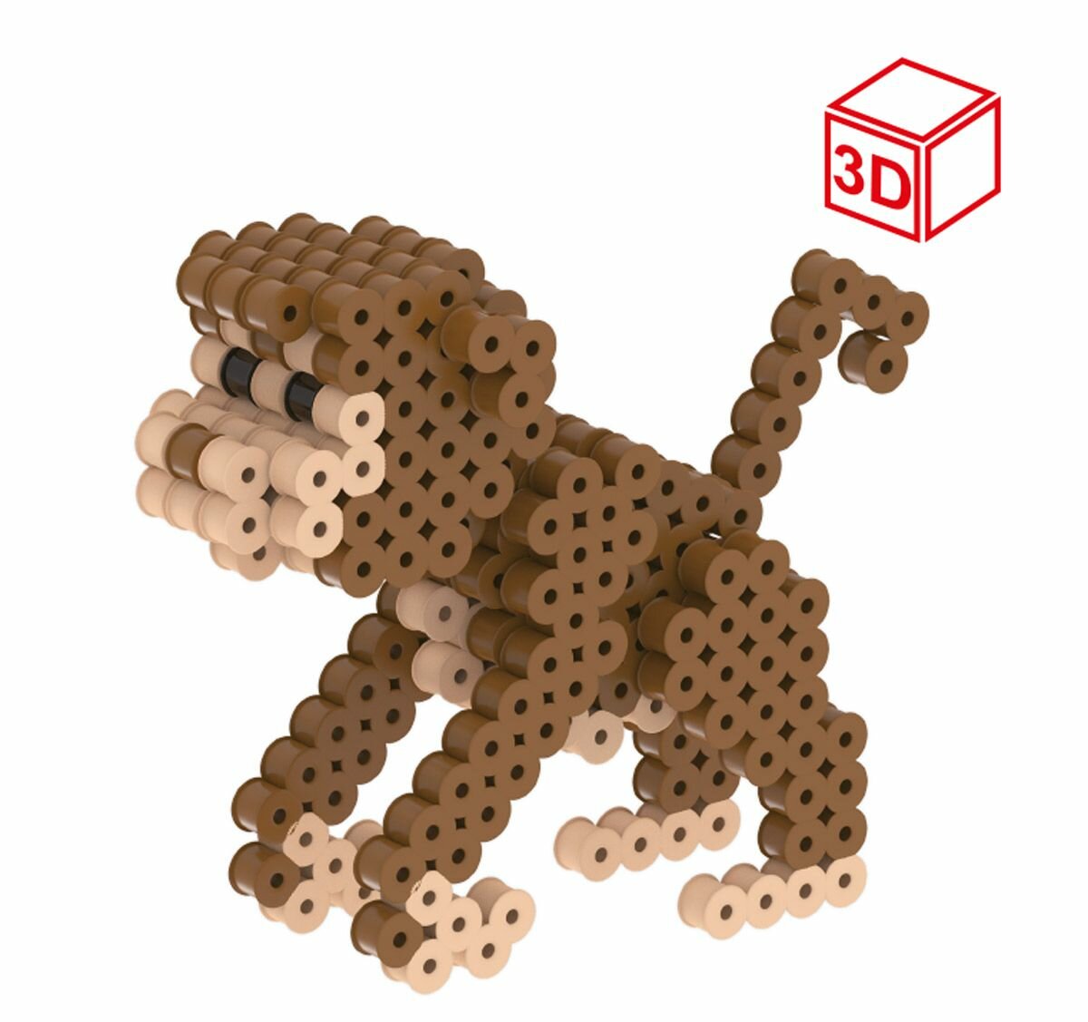 Термомозаика для детей, набор "Hobbius" TLS-02 №07 Обезьянка 3D