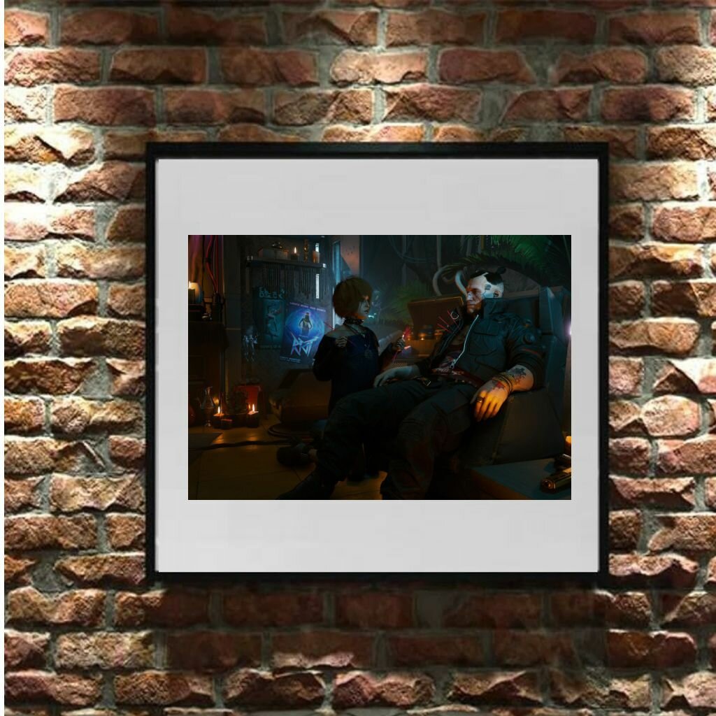 Плакат "cyberpunk 2077" Cool Eshe из коллекции "Любимые герои", А4