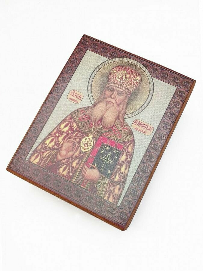Икона Агафангел (Преображенский) Ярославский, Исповедник, под старину, 20х26 см
