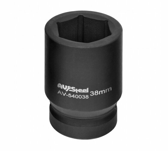 Головка 1" шестигранная 38мм "AV Steel"
