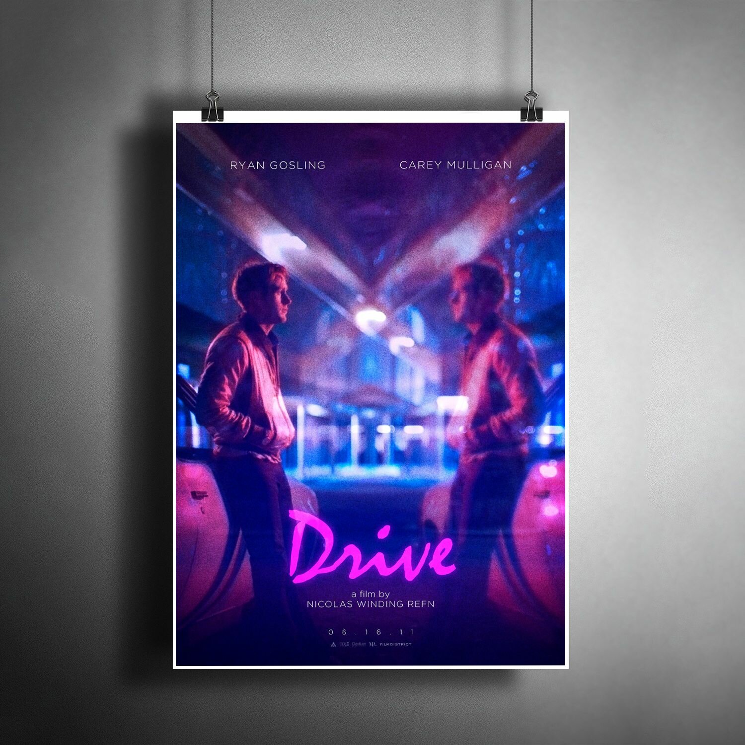 Постер плакат "Фильм: Драйв. Drive. Актёр Райан Гослинг" / Декор для дома, офиса, комнаты, квартиры, детской A3 (297 x 420 мм)