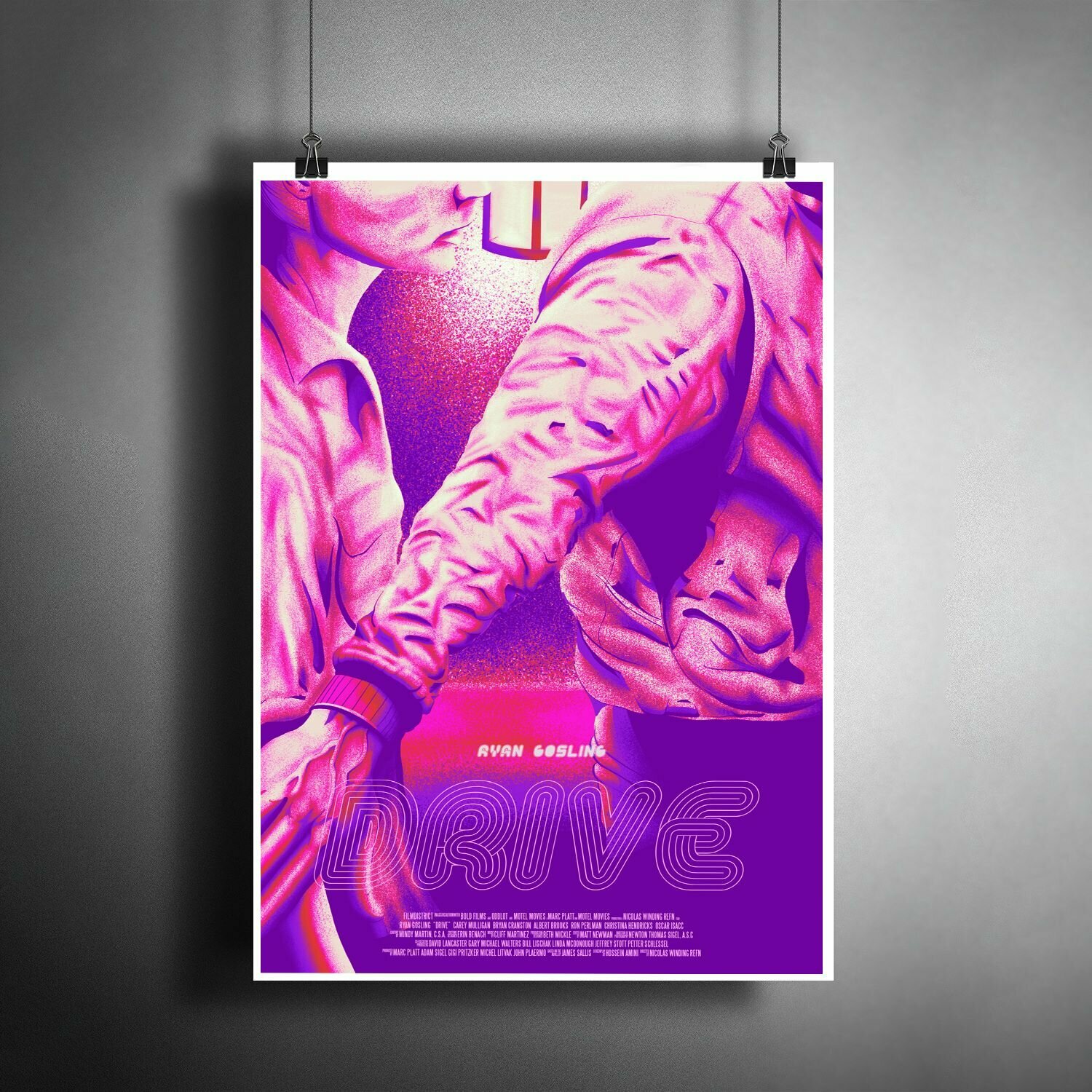 Постер плакат "Фильм: Драйв. Drive. Актёр Райан Гослинг" / Декор для дома, офиса, комнаты, квартиры, детской A3 (297 x 420 мм)