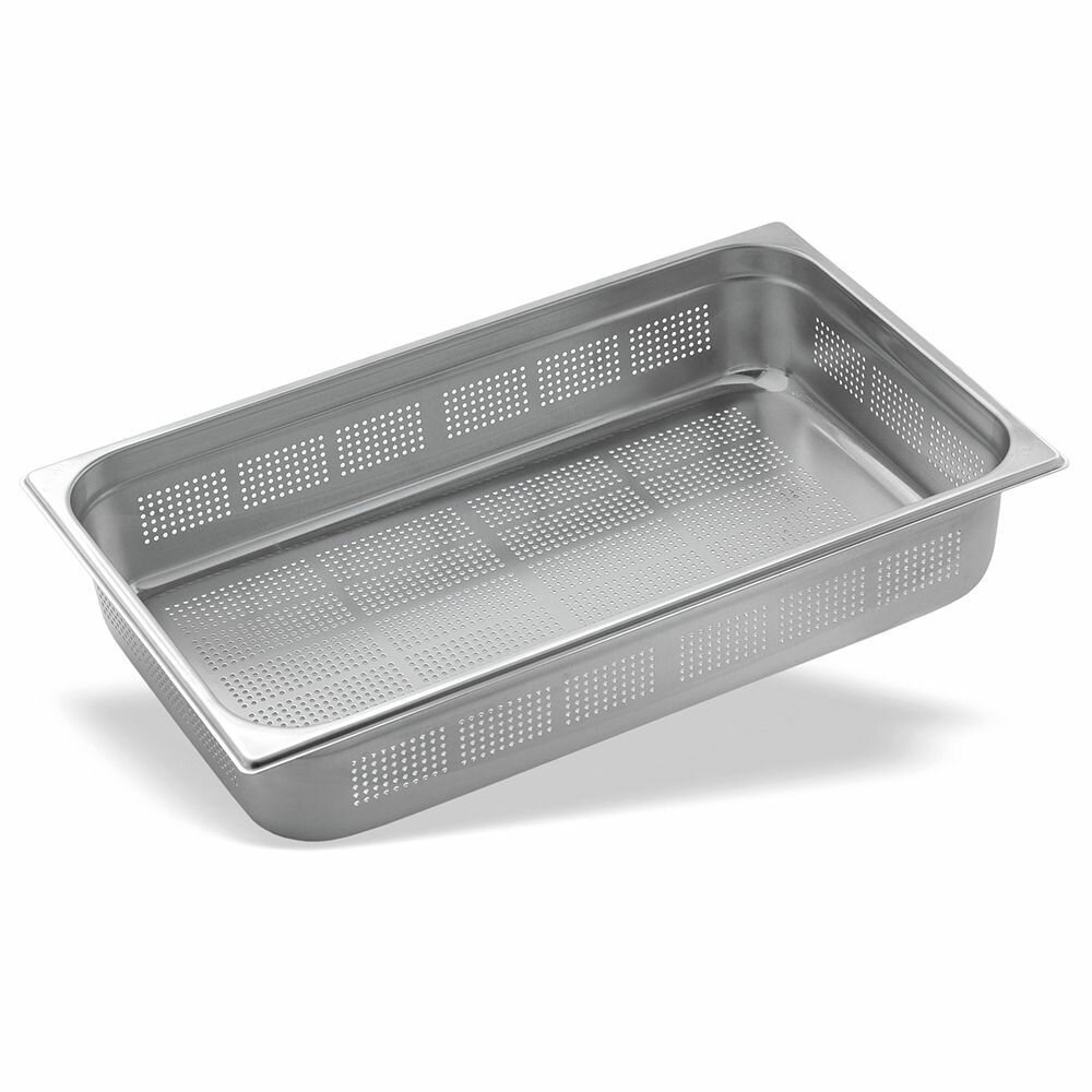 Гастроемкость из нержавеющей стали перфорированная 1/1х65 (530х330х65мм) 9,0л