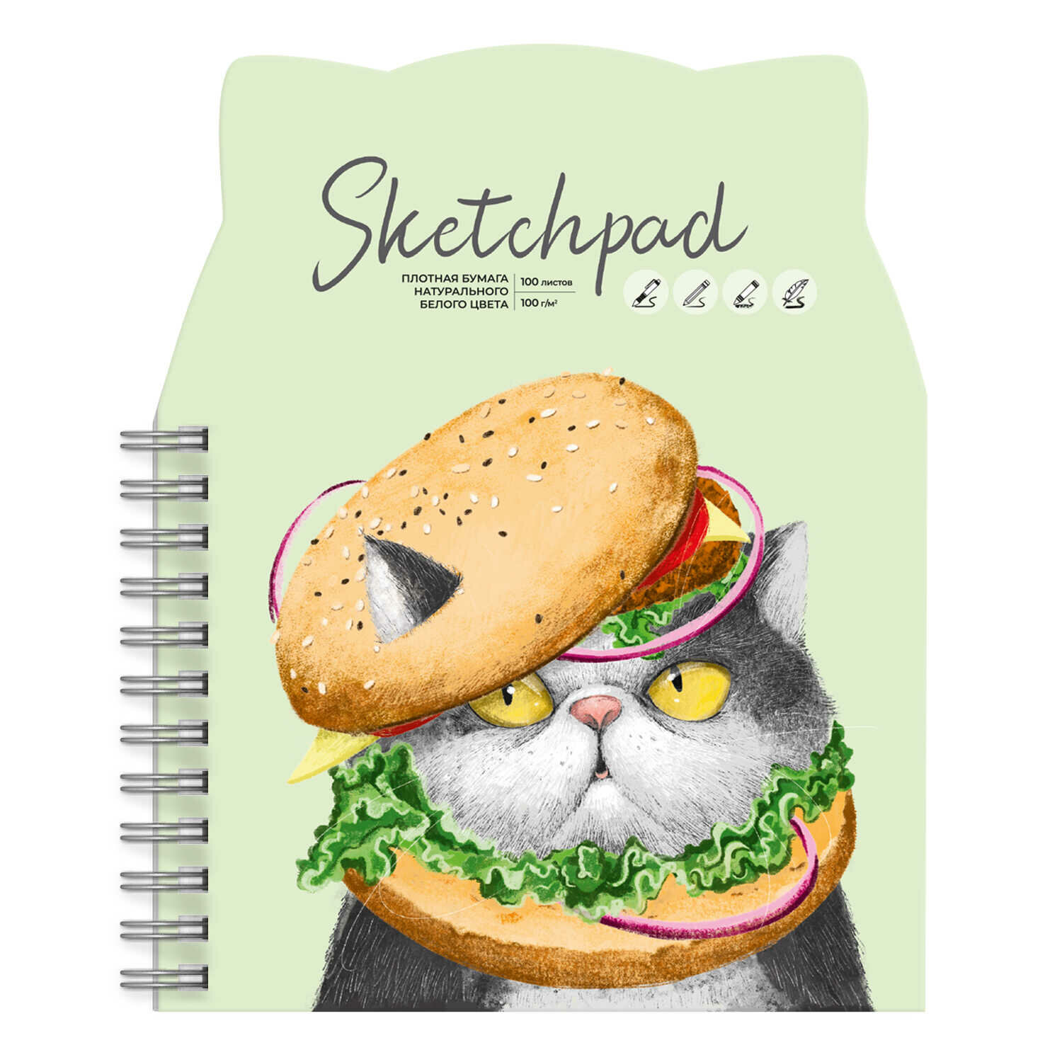 Феникс+ Скетчпад "вкусный КОТ", 160х210 мм