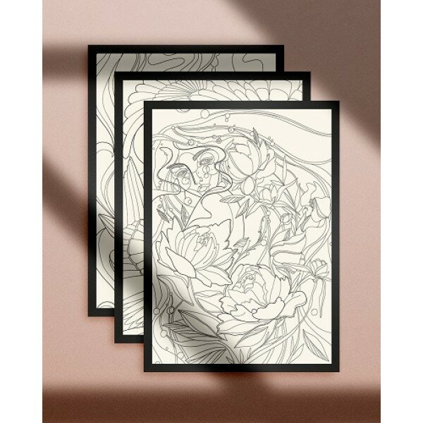 Набор раскрасок А3 капсула "Азия", 3шт.