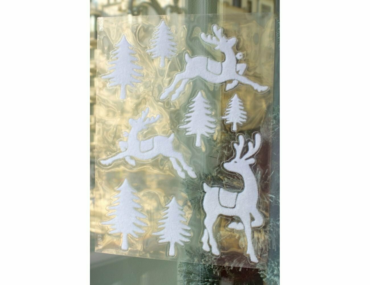 Наклейки для декорирования окна лесные обитатели - олени, 30x40 см, Kaemingk 461737-1