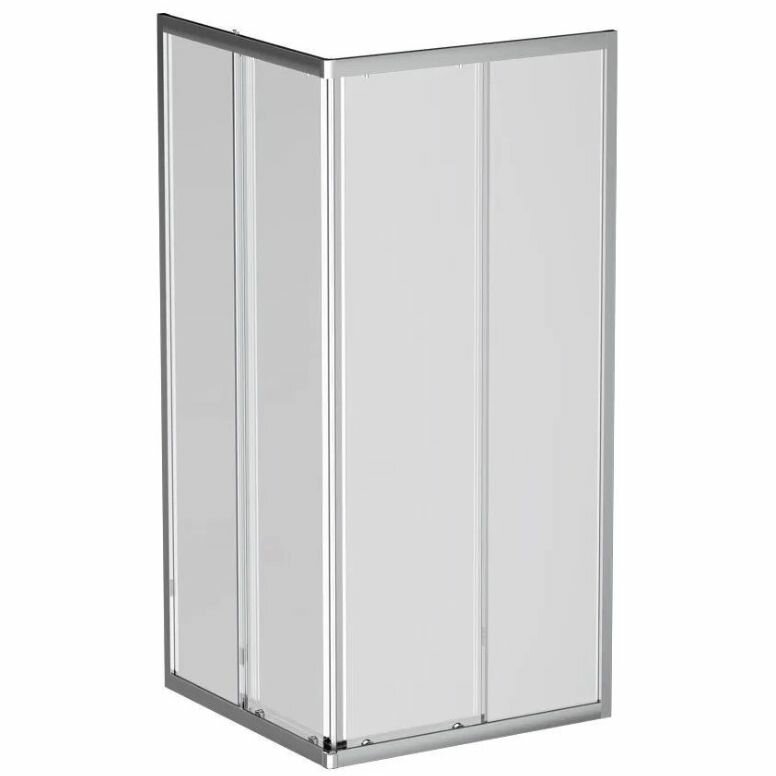 Душевой уголок BelBagno DUE-A-2-90-C-Cr хром, стекло прозрачное 5 мм (900х1900х900)